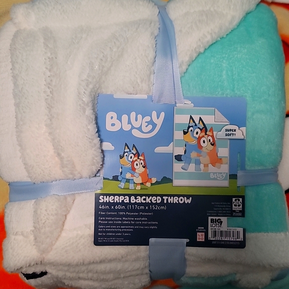 Bluey Throw Blanket | Other | Bluey Sherpa Backed Throw | Poshmark